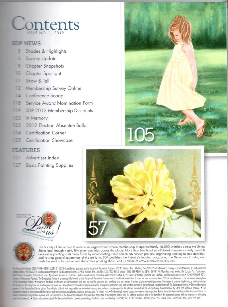 The Decorative Painter Magazine 2012 Issue 1 Decorative Painting ...