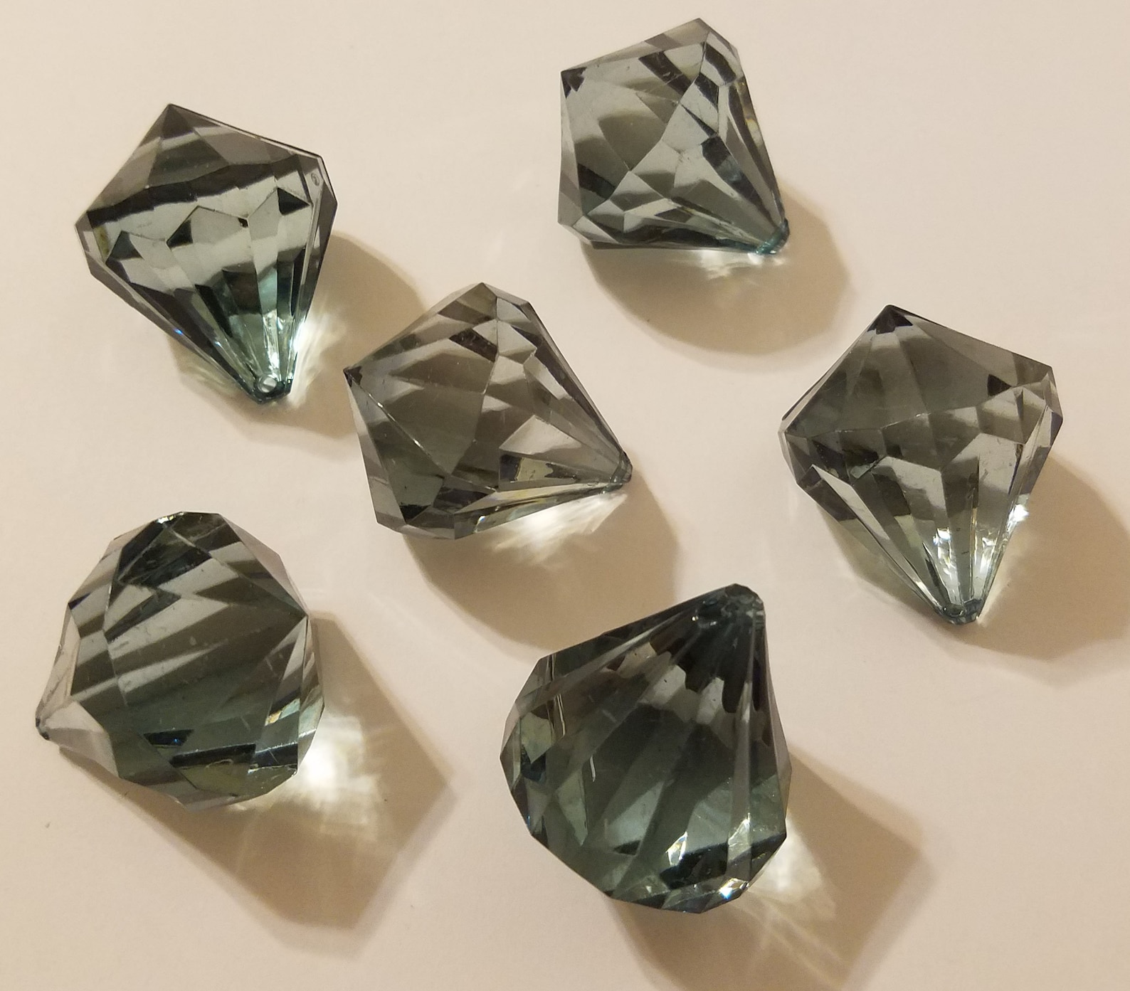 Pack of 6 Colored Gemstone 35mm Prism Crystal Chandelier | Etsy