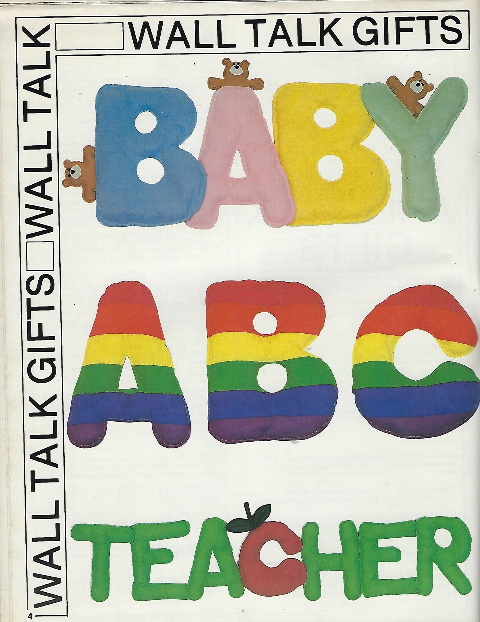 Wall Talk Felt Designs Fabric Applique Wallhanging Patterns | Etsy