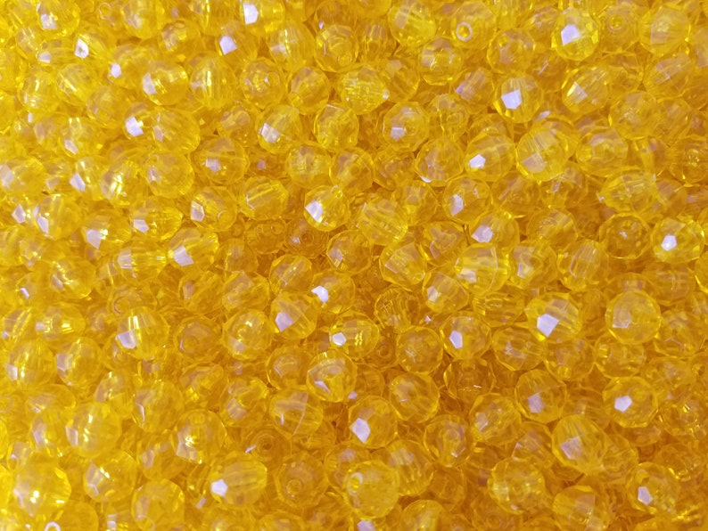 500 Pcs Translucent Crystal Faceted 8mm Round Plastic Acrylic - Etsy
