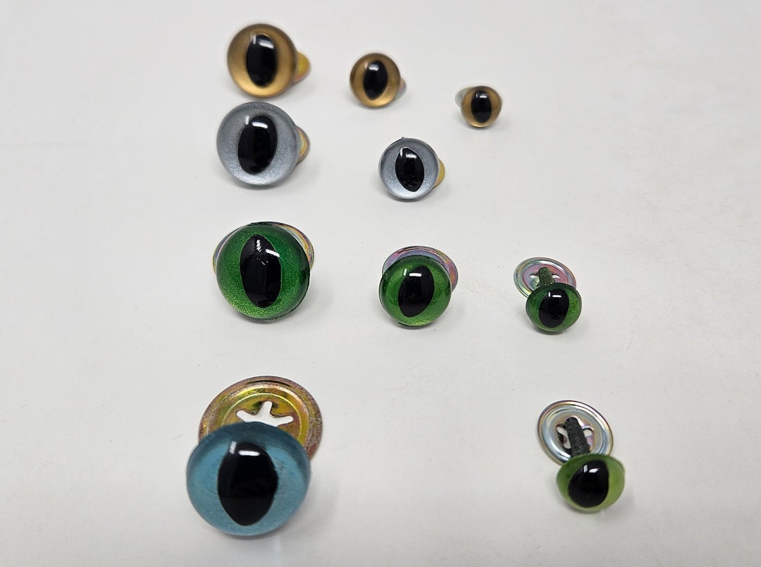 Zim's Vintage Gold Dust Cat Eyes Plastic Safety Eyes for Craft Doll ...