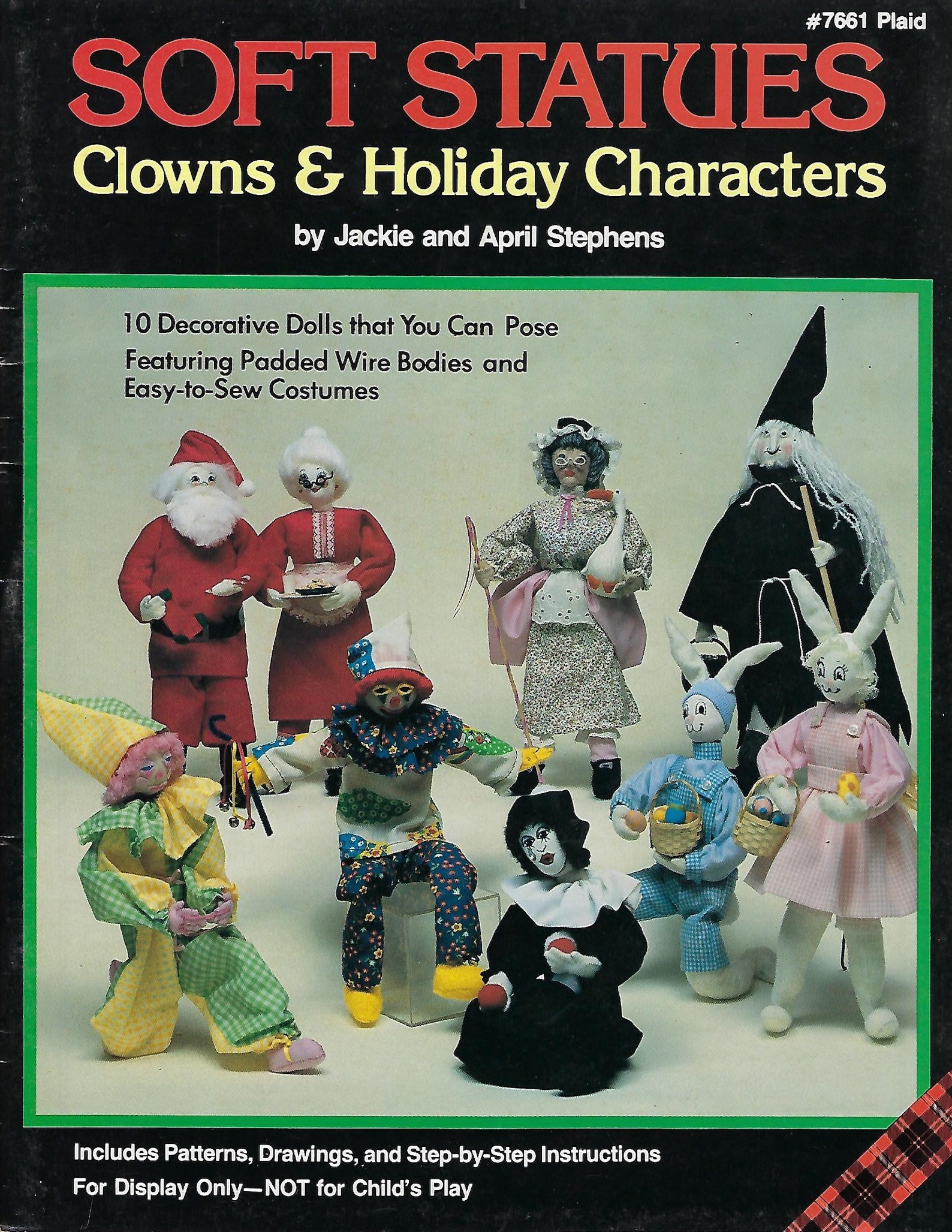Soft Statues Clowns & Holiday Characters Doll Making Sewing Patterns ...