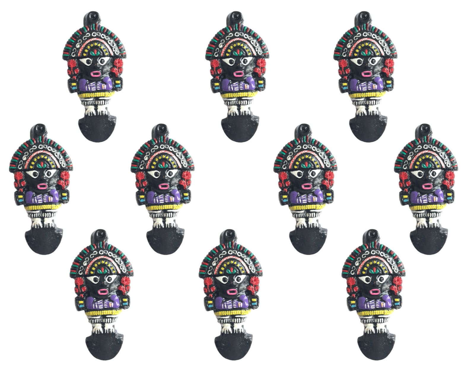 10 Pcs Native American Tribal Totem Figurine Painted Resin - Etsy