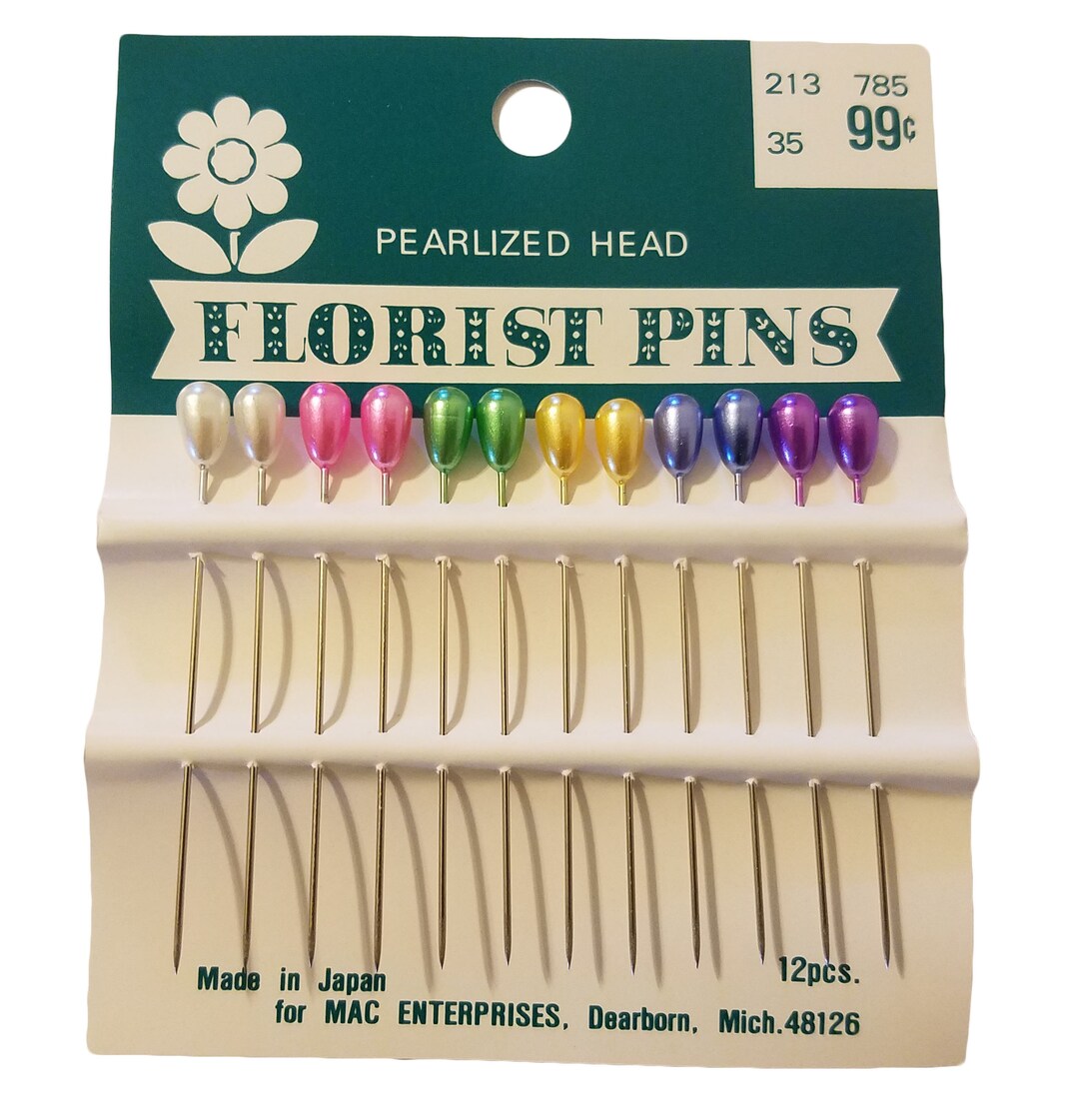 144pcs Multi-color Pear-shaped Pearl Head Florist Pins 2" Inch for ...