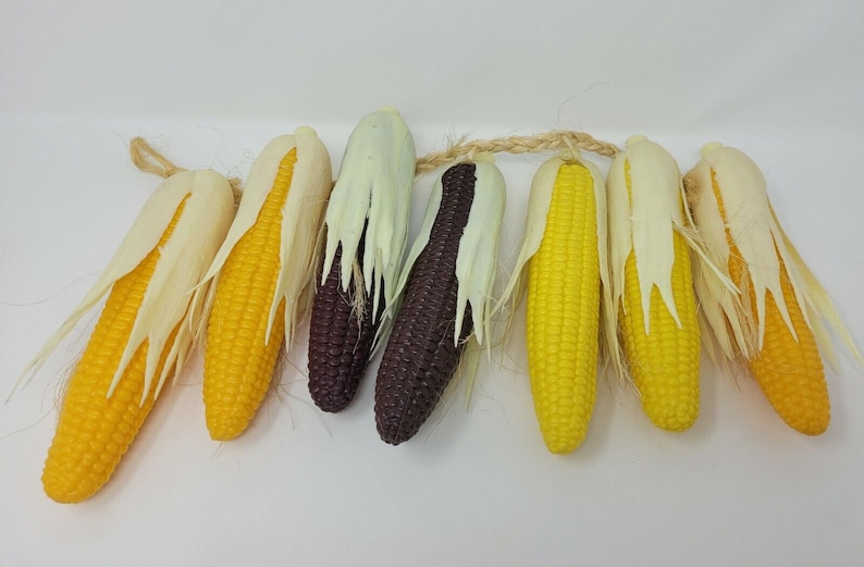 Lot Artificial Ears of Corn on the Cob Fake Plastic Vegetable Fall ...