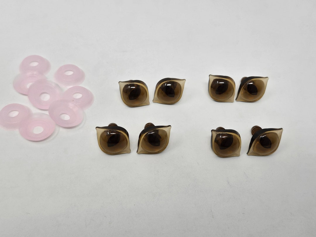 Zim's Vintage Brown Kitten Cat Eyes Plastic Safety Eyes for Craft Doll ...