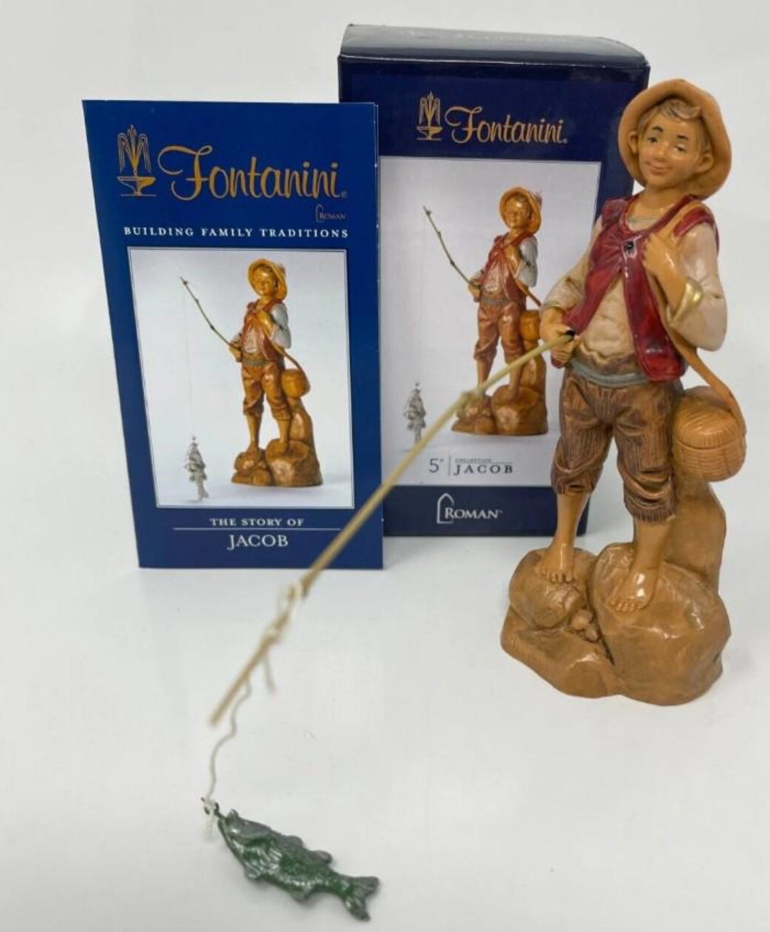 Fontanini Roman Jacob With Fishing Pole Figure 5" Nativity Collection ...