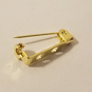 100 Pcs Gold Tone Metal 20mm 3/4" Locking Catch Bar Pins Craft Jewelry ...