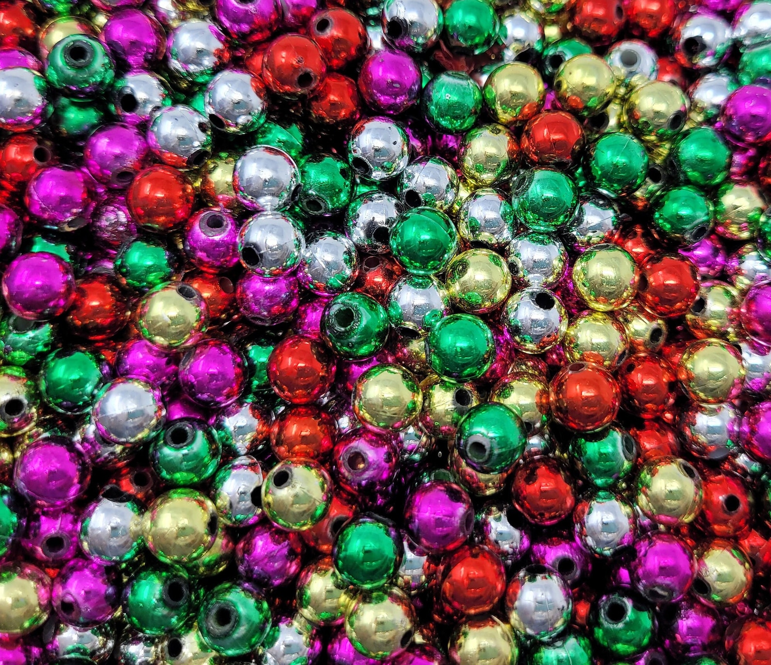 Lot of 350 Metallic Loose Artificial Plastic Pearls 8mm Round - Etsy