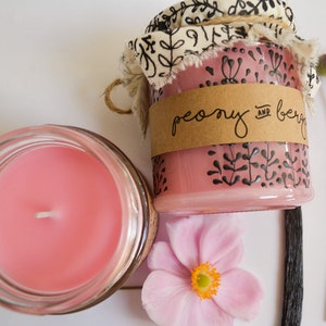 Hand Poured Candle 'peony & Bergamot' Handcrafted Welsh Candles by ...