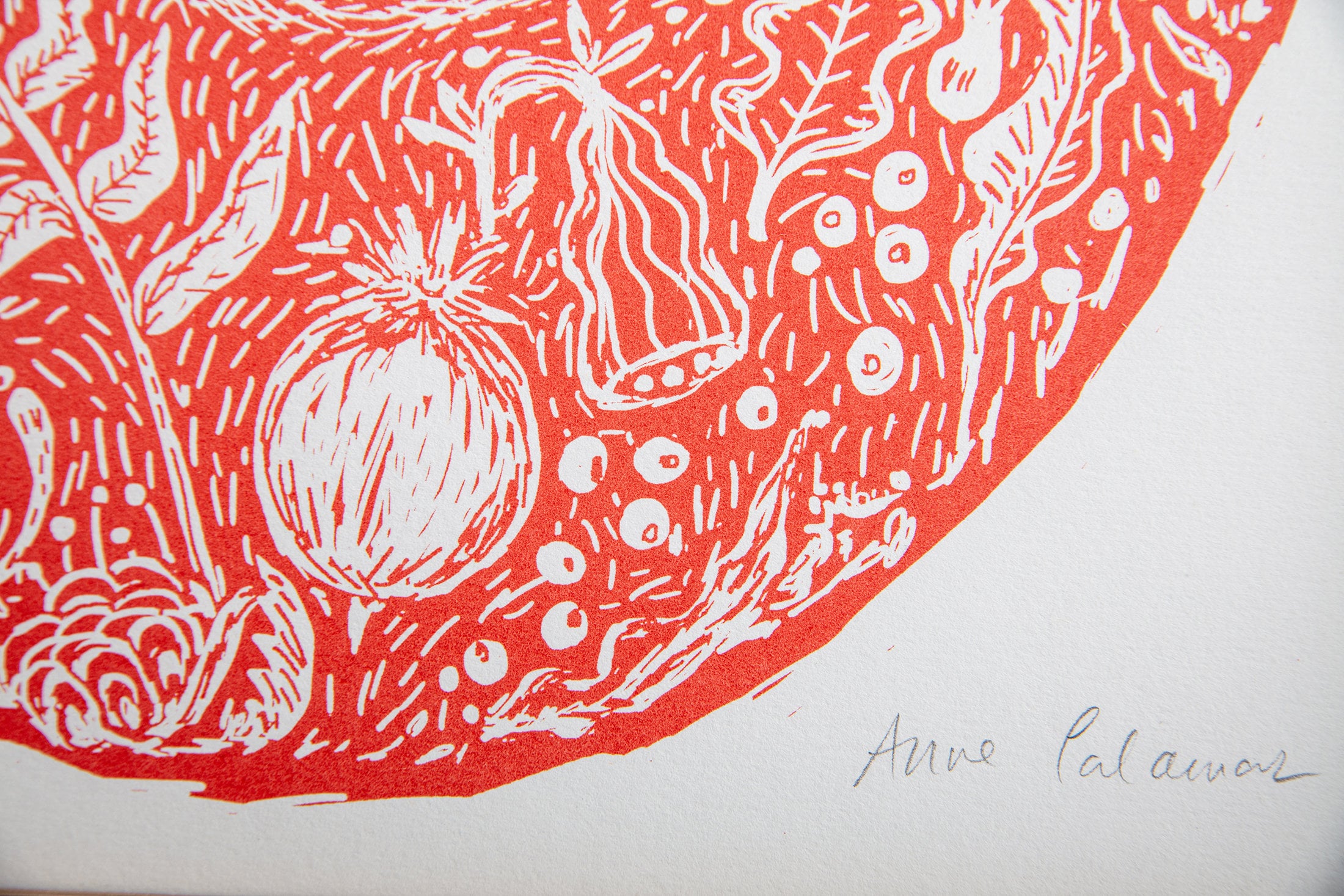 Woodland Fox Screen Print in Crimson Red - Etsy UK