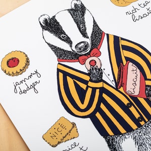 Mr Badger Print A4 - Etsy