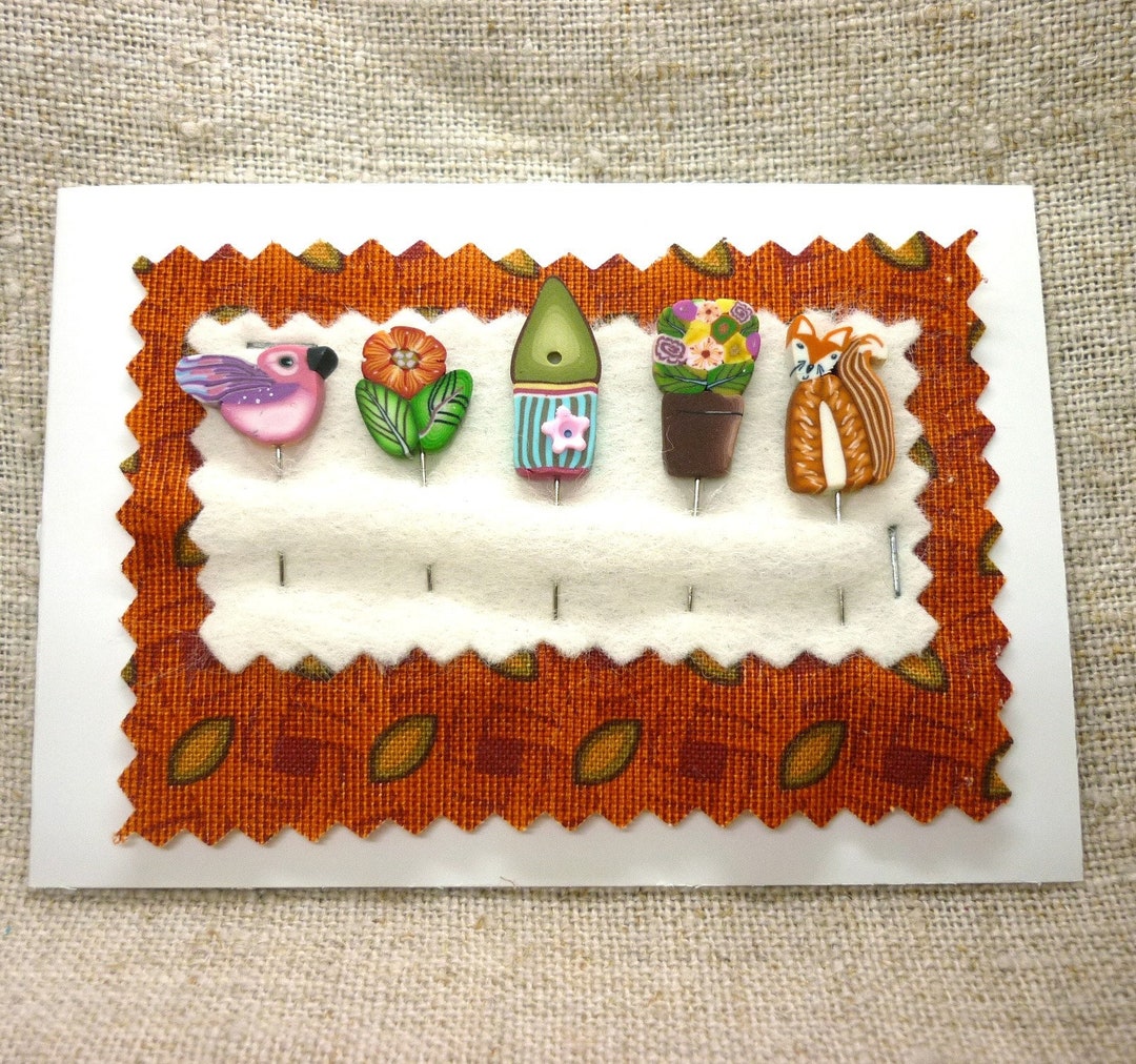 Autumn Handmade Pins for Pincushion, Decorative Straight Pins, Marking ...