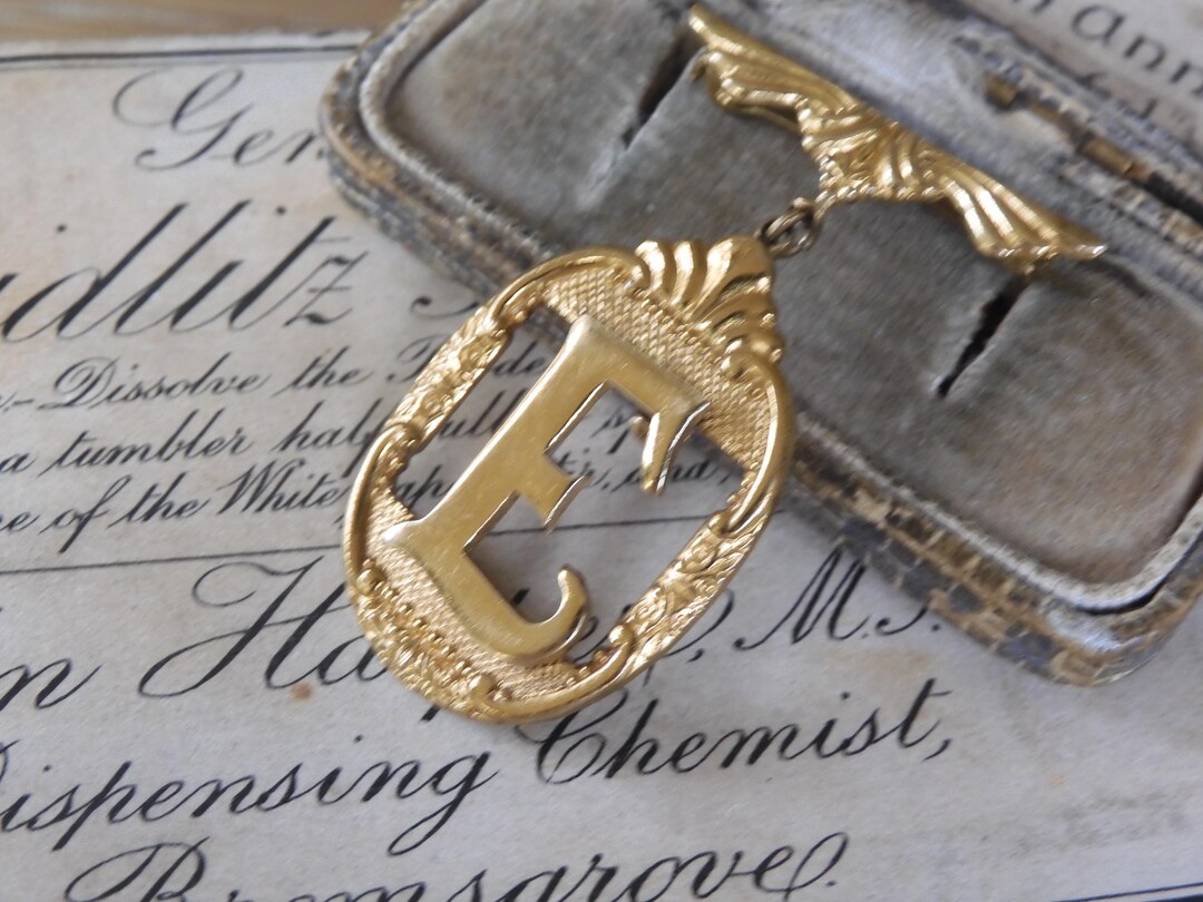 Lovely Art Deco 1930s Gold Plated LETTER E Brooch Pin - Etsy