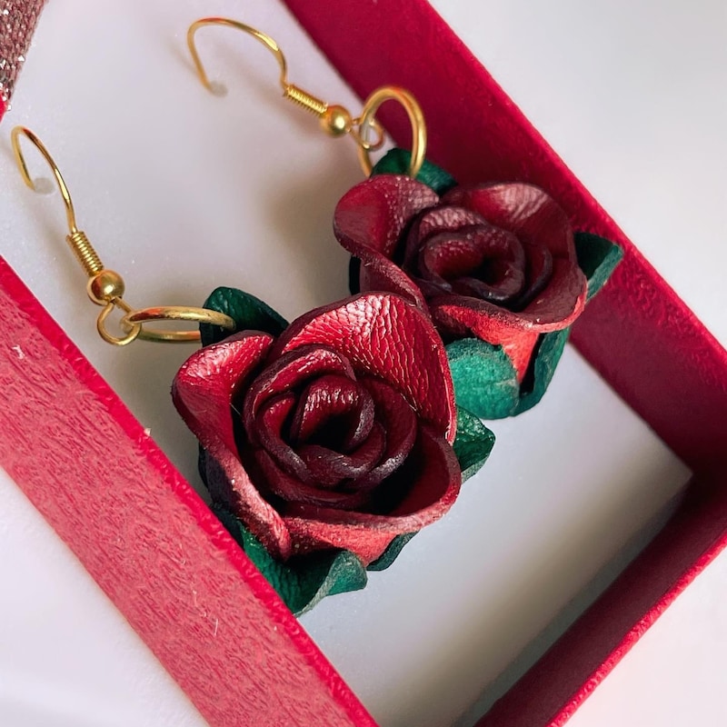 Leather Rose - Etsy