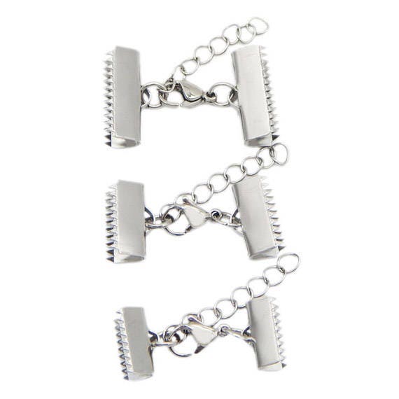 Clamps Crimp Ribbon End Stainless Steel | Etsy