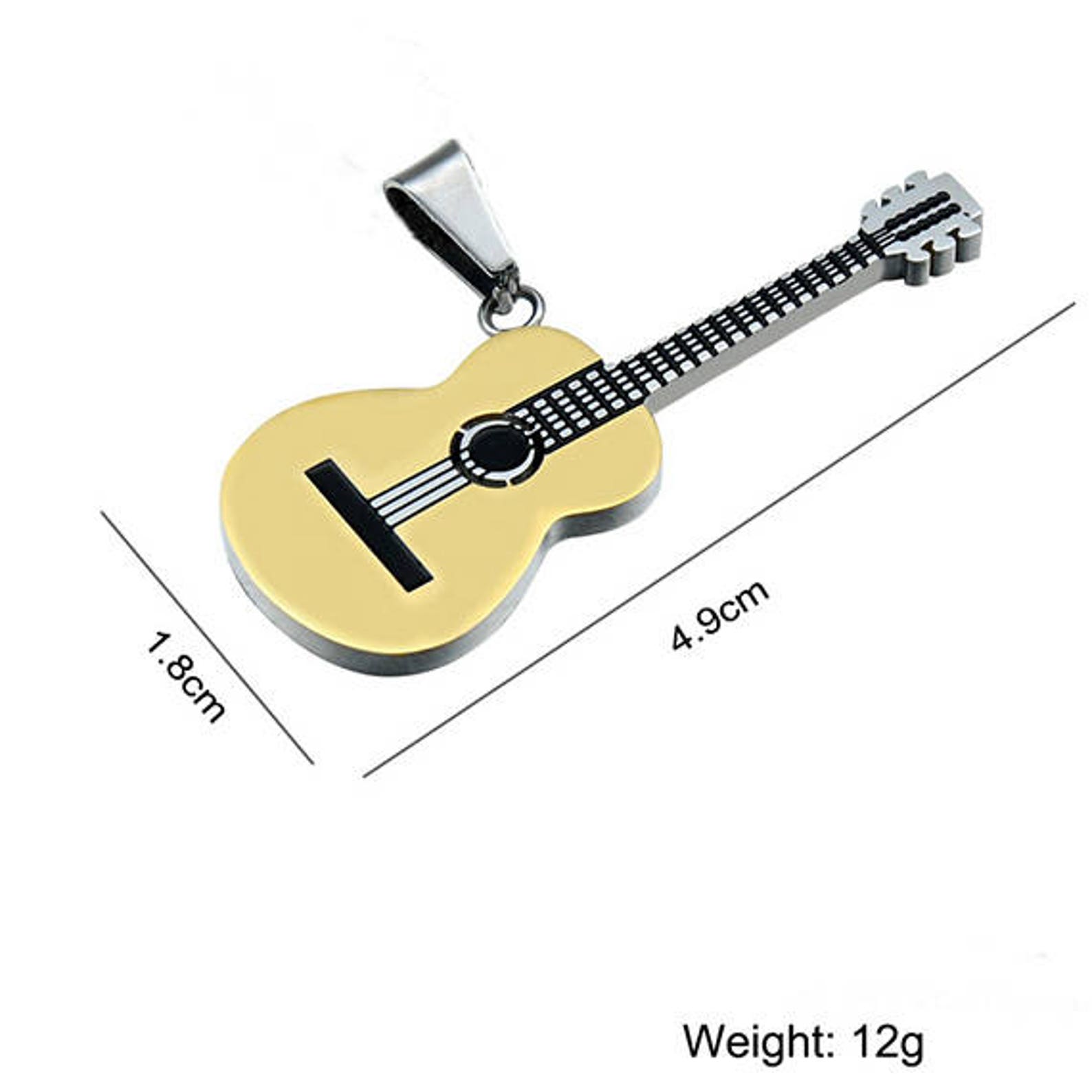 Stainless Steel Guitar Charm Pendants , Music Charms - Etsy