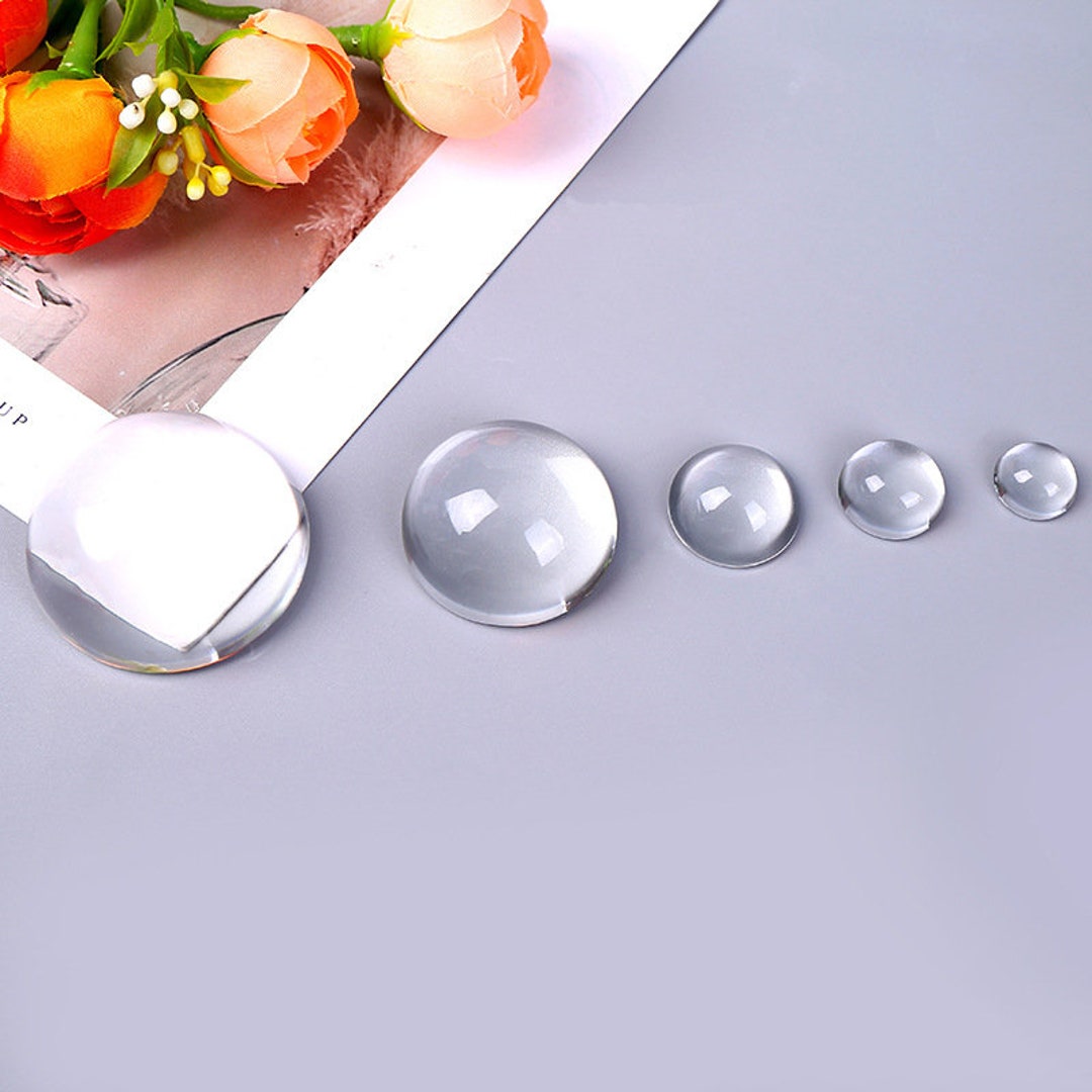 Round Clear Glass Magnifying Dome Half Sphere Cabochon - Etsy