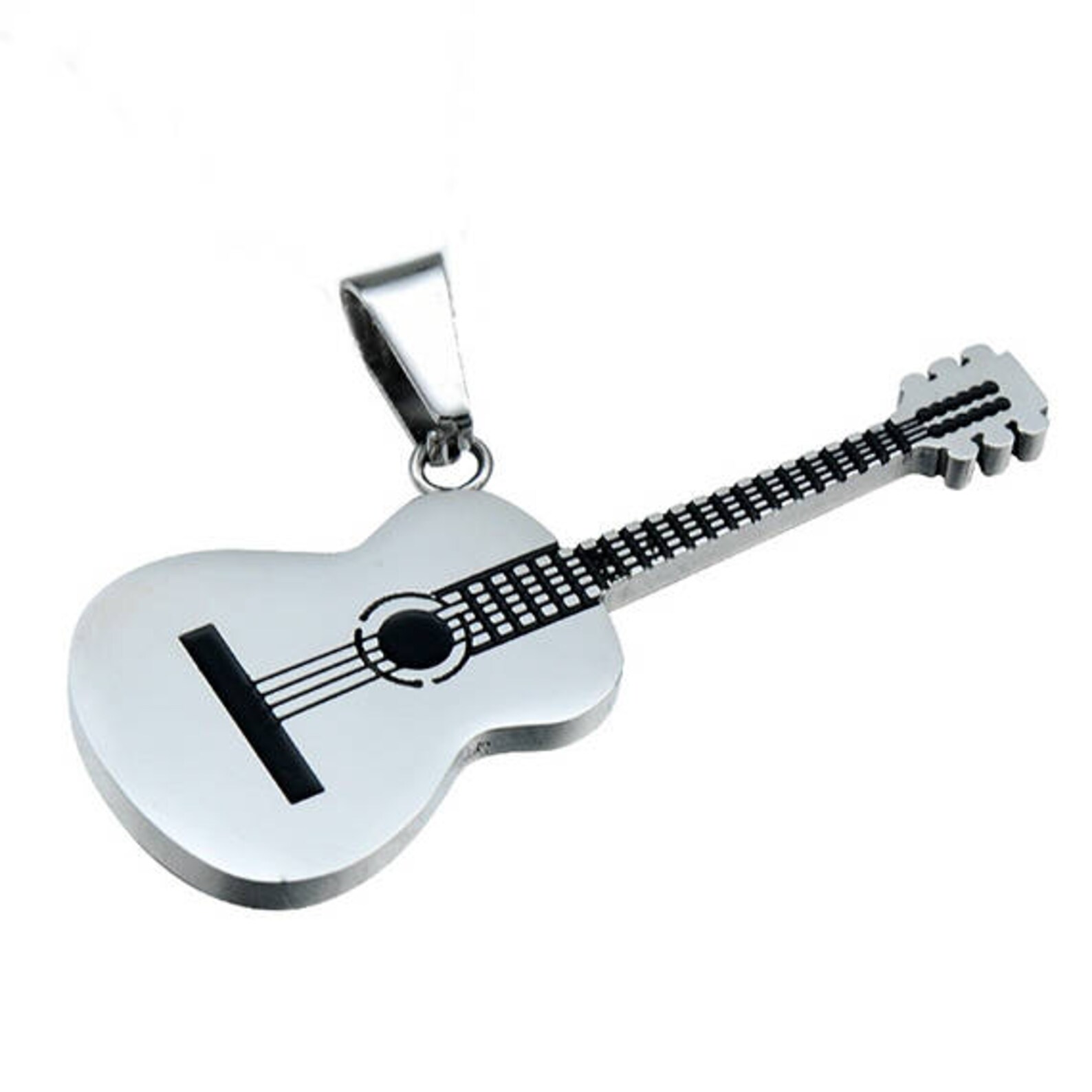 Stainless Steel Guitar Charm Pendants , Music Charms - Etsy