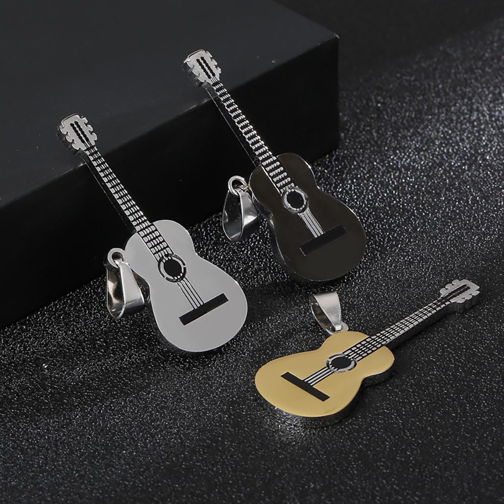 Stainless Steel Guitar Charm Pendants , Music Charms - Etsy