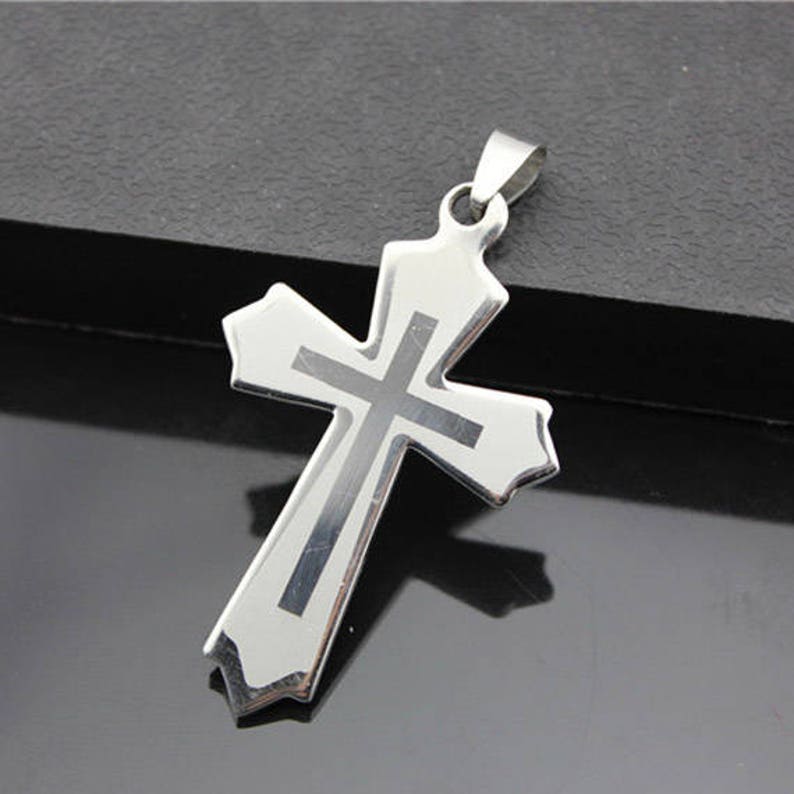 2pcs 33x52mm Stainless Steel Cross Charms Pendant | Etsy