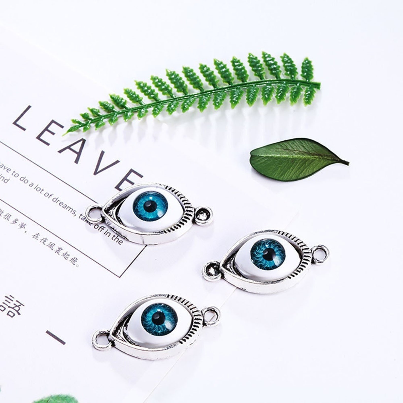 10pcs 10x30 Mm Resin Eye Cameo Eyes Ball Eyeball Pendant - Etsy