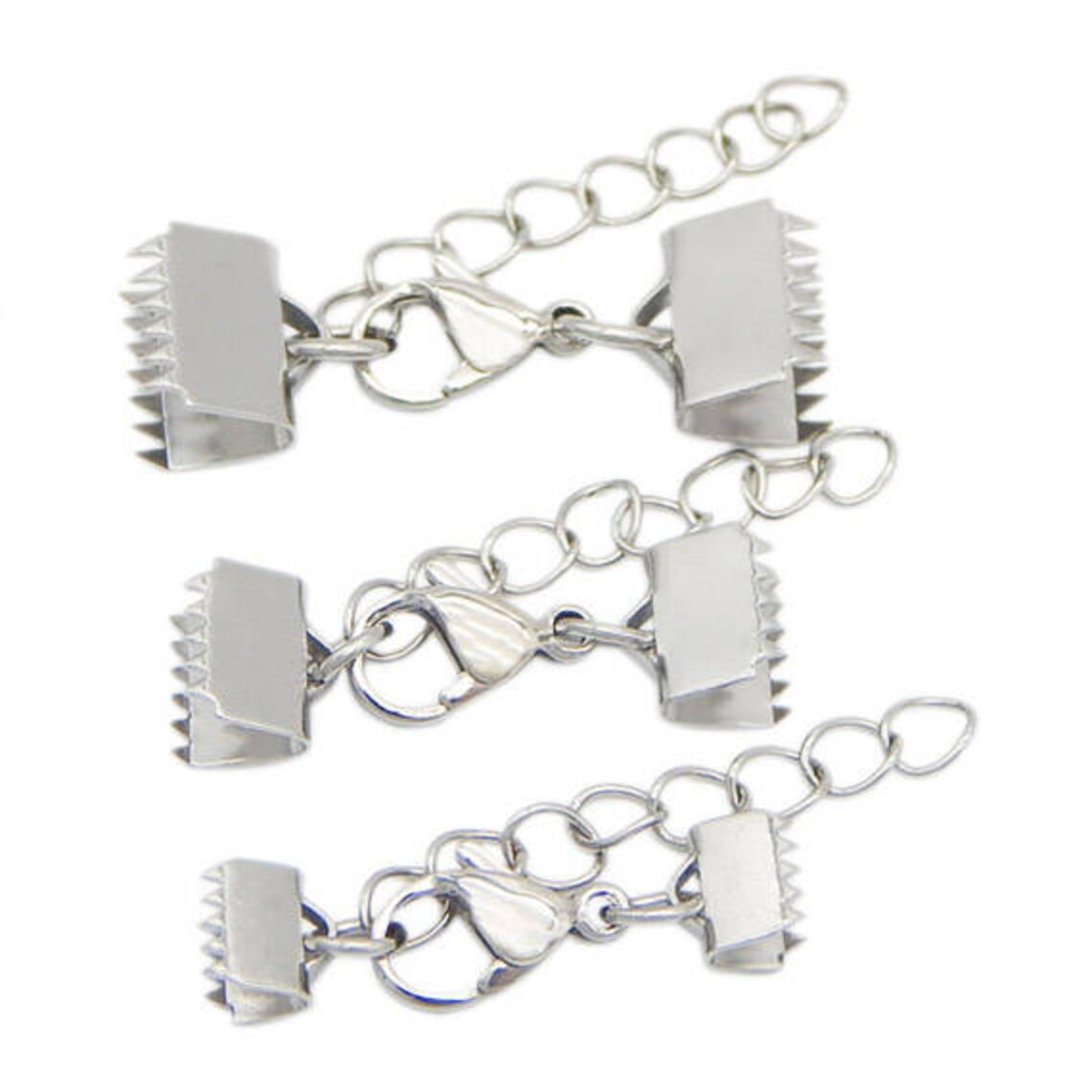 Clamps Crimp Ribbon End Stainless Steel | Etsy