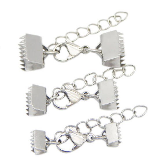 Clamps Crimp Ribbon End Stainless Steel | Etsy