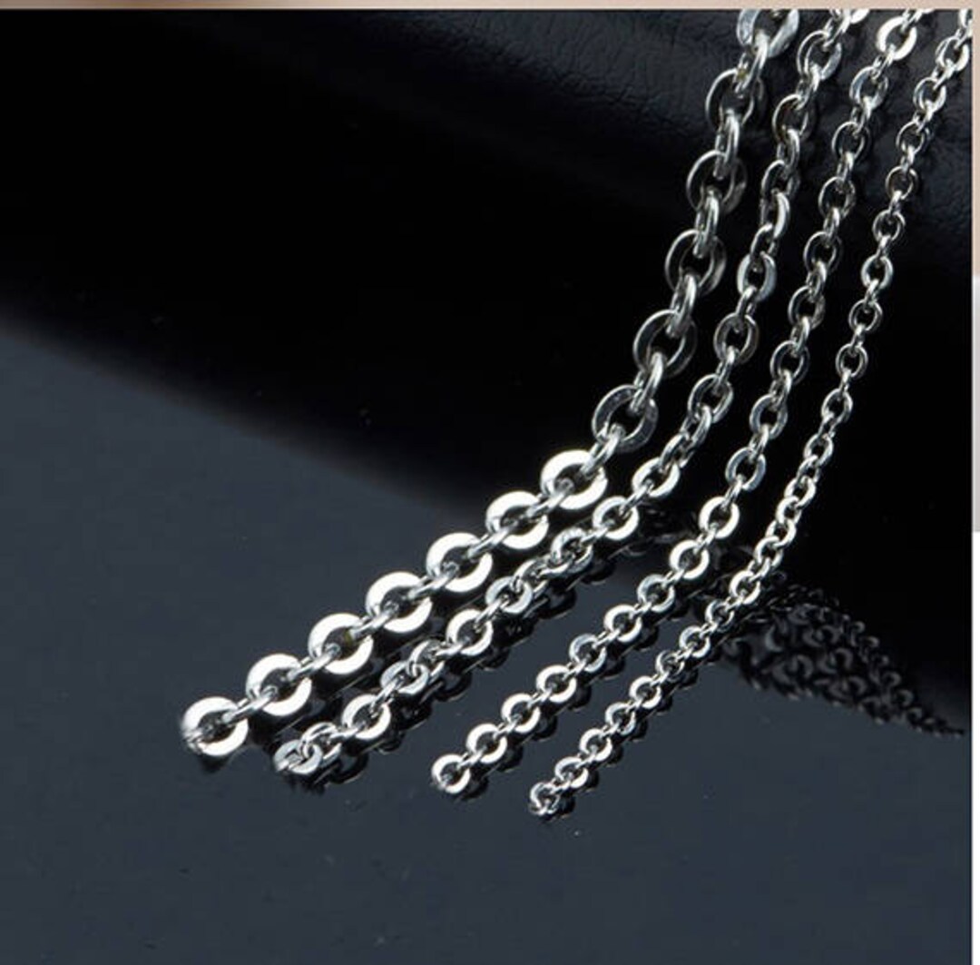 2m Stainless Steel Chain / Jewelry /flat Oval Chains/bulk Chain/o Links ...
