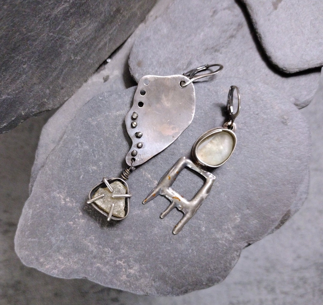 Transitional Sterling Silver 900 Lemon Calcite OOAK - Etsy