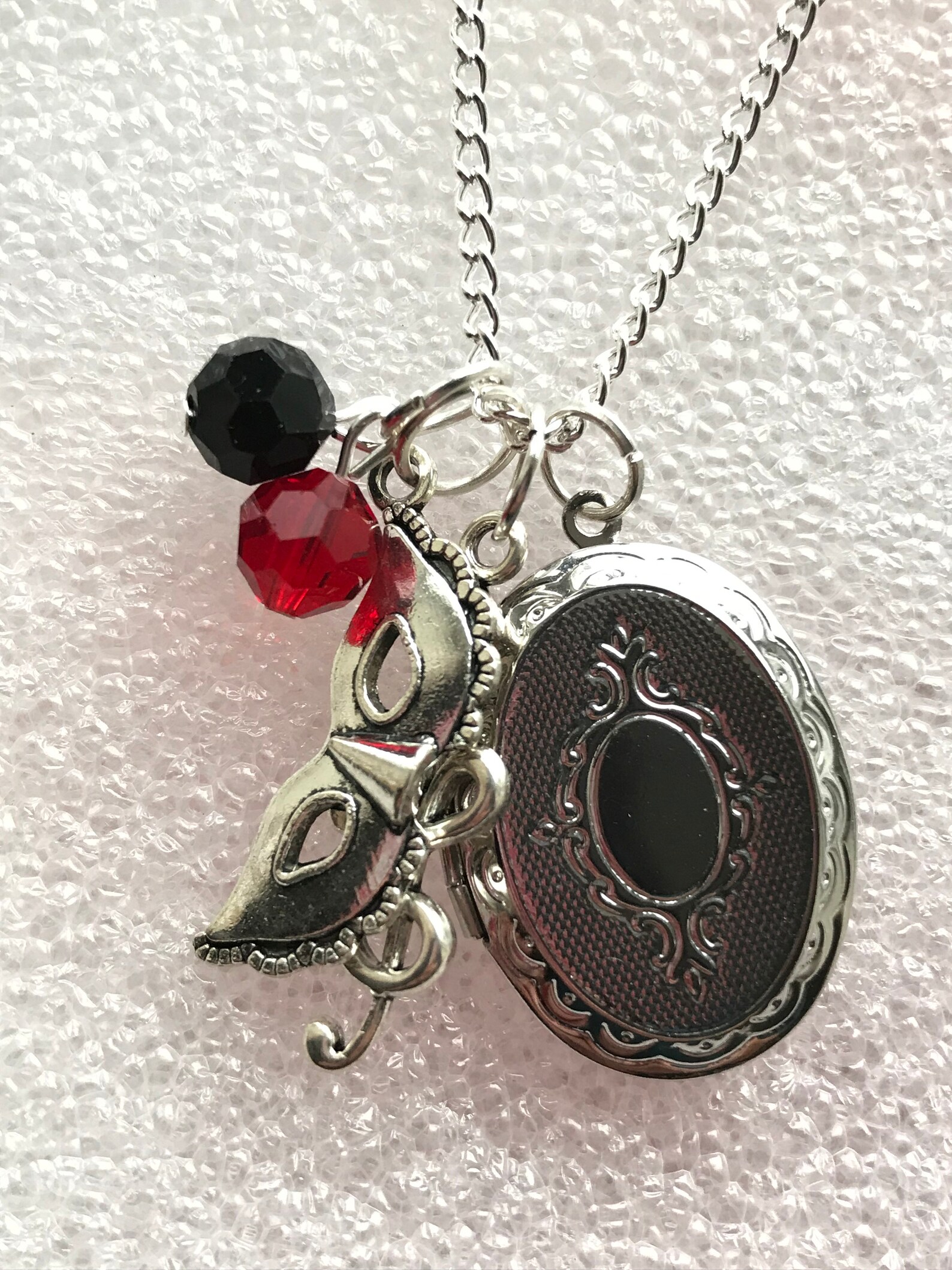 Phantom of the Opera Necklace Quote Locket Broadway Musical | Etsy