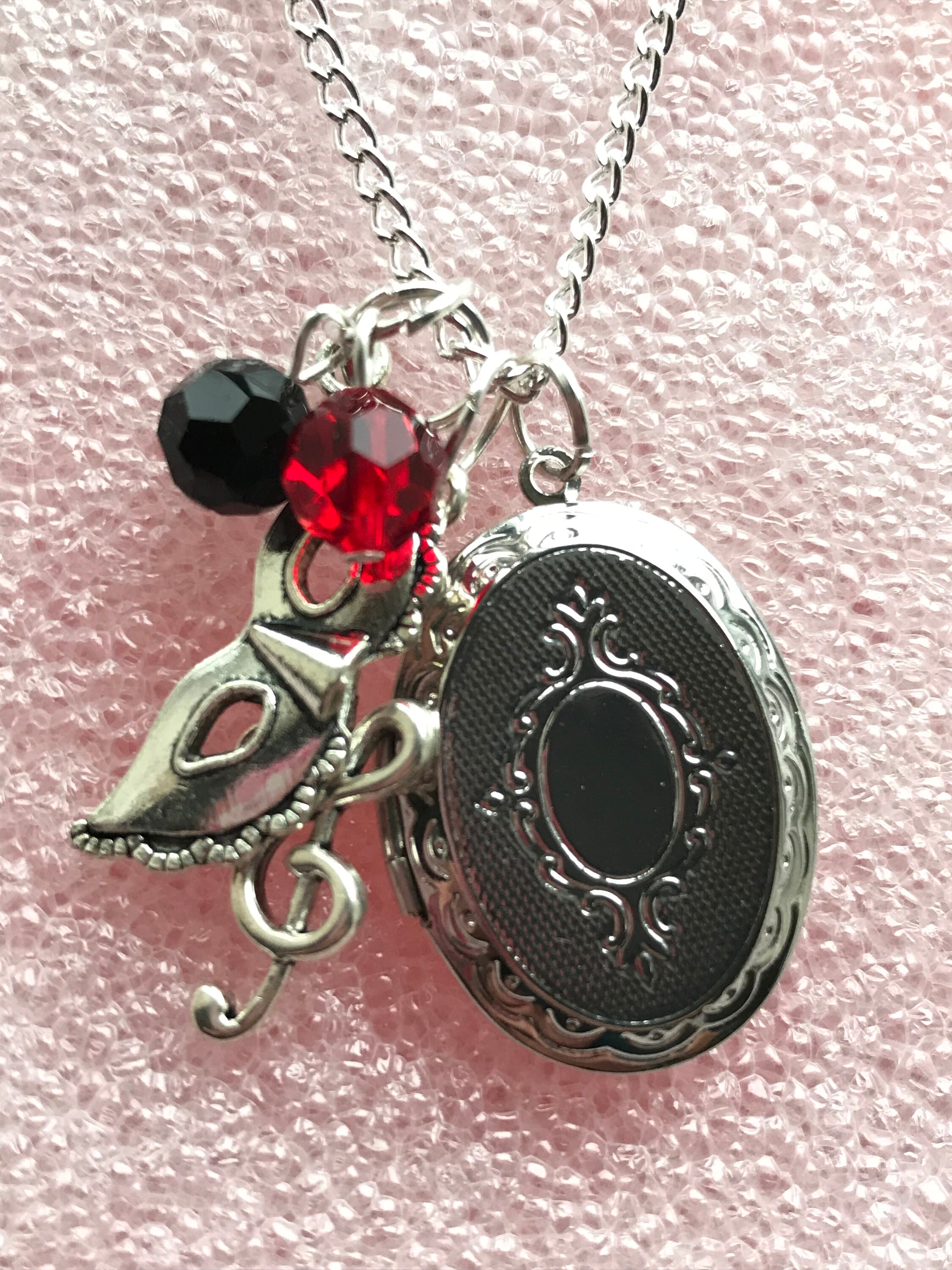 Phantom of the Opera Necklace Quote Locket Broadway Musical | Etsy