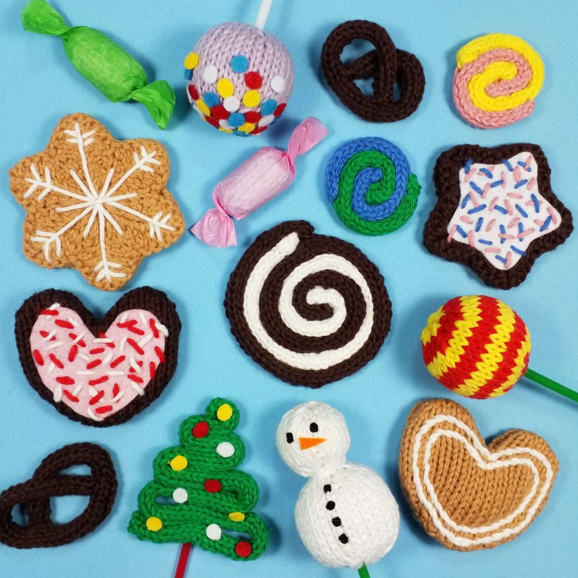 Sweet Treats Wreath Knitting Pattern Instant Download PDF - Etsy