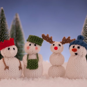 Snowman Family 2 Knitting Pattern Instant Download PDF - Etsy