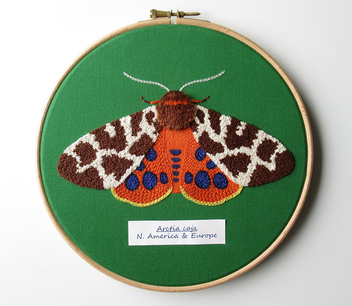 Garden Tiger Moth Embroidery PATTERN PDF - Etsy