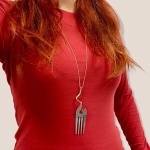 Necklace Cat Fork Silverware Flatware - Etsy