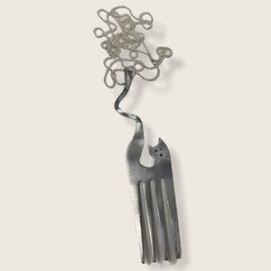 Necklace Cat Fork Silverware Flatware - Etsy