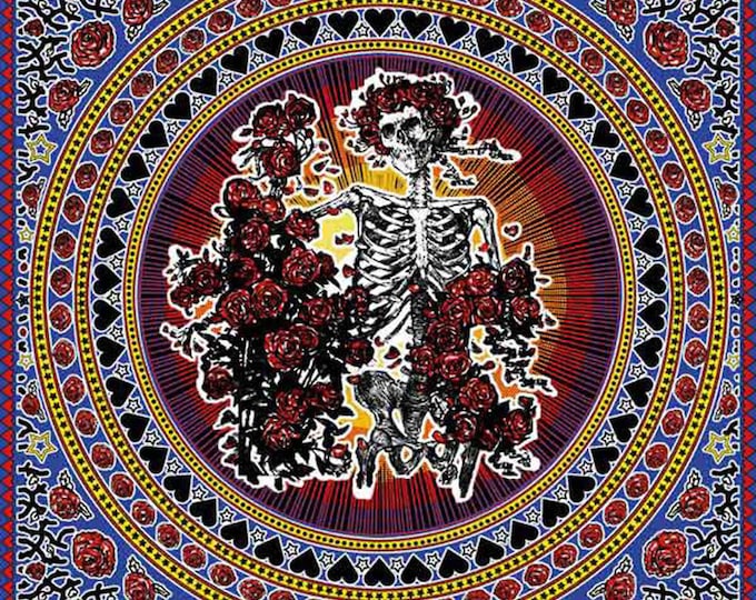 Grateful Dead Skull & Roses Tapestry Wall Hanging - Etsy