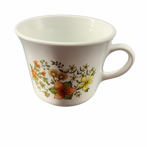 Corelle Cup Indian Summer Coffee Corningware Replacement Floral Orange ...