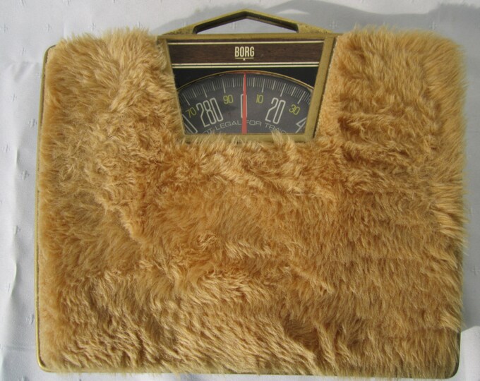 Bathroom Scales Retro Home Decor Gold Shag Carpet Mid Century - Etsy