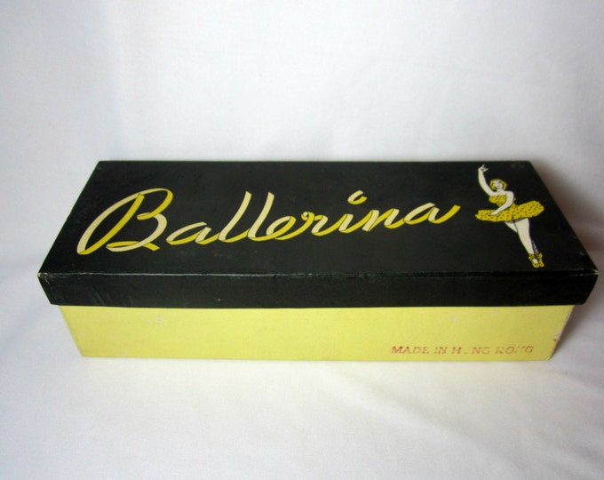Ballerina Shoe Box Vintage Girls Old Shoe Box Size 1 1/2 - Etsy