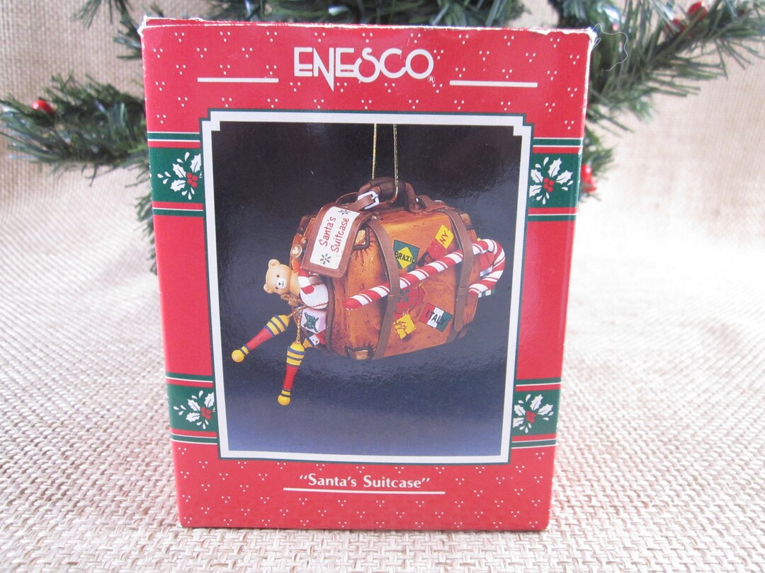 Vintage Enesco Santas Suitcase Treasury of Christmas Hanging Tree ...