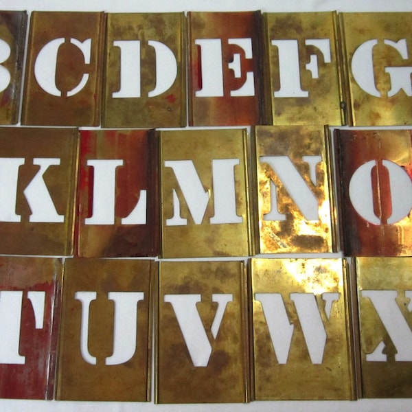 Stencil Letters Brass - Etsy