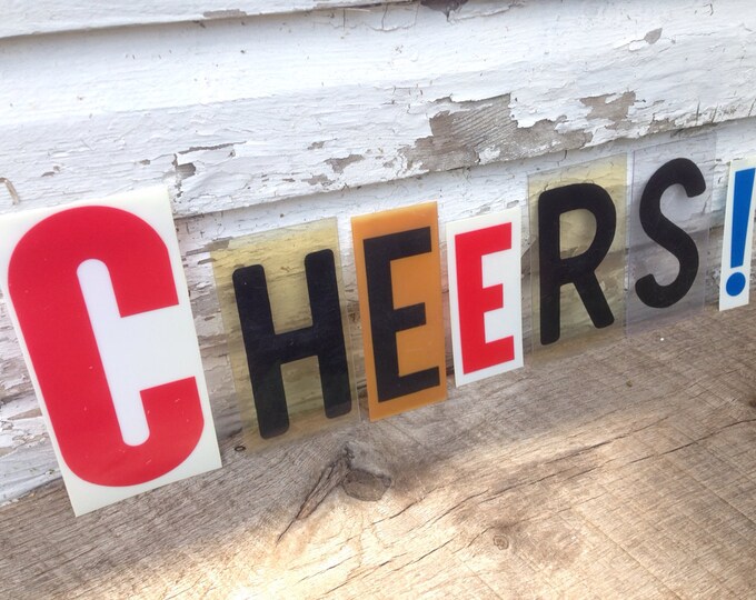 CHEERS Set of 6 Vintage Marquee Letters in Thin Plastic - Etsy