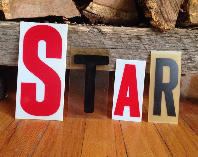 STAR Set of 4 Vintage Marquee Letters in Thin Plastic - Etsy