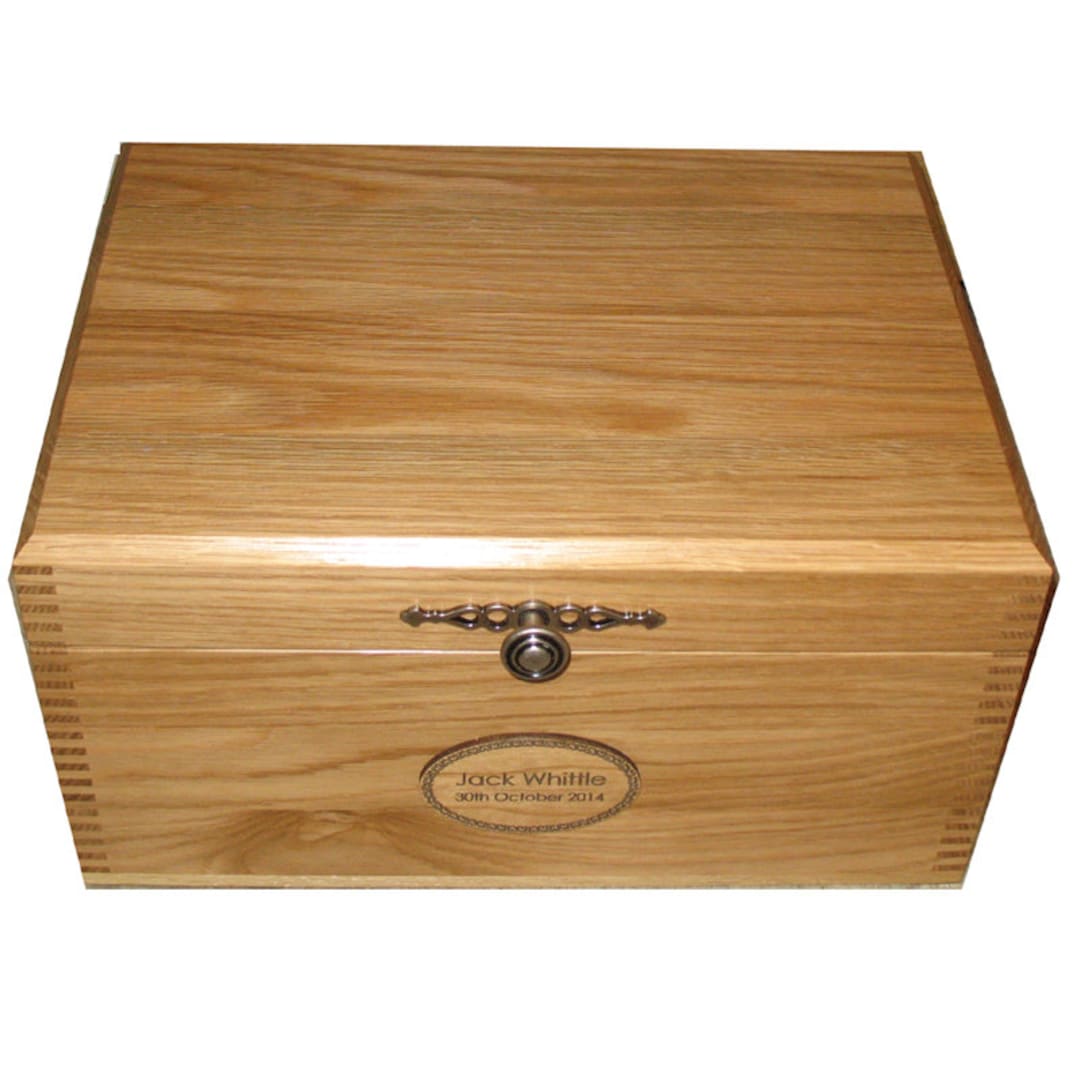 Solid, Oak, Memory, Keepsake, Box Boxes, Compartment, Tray ...