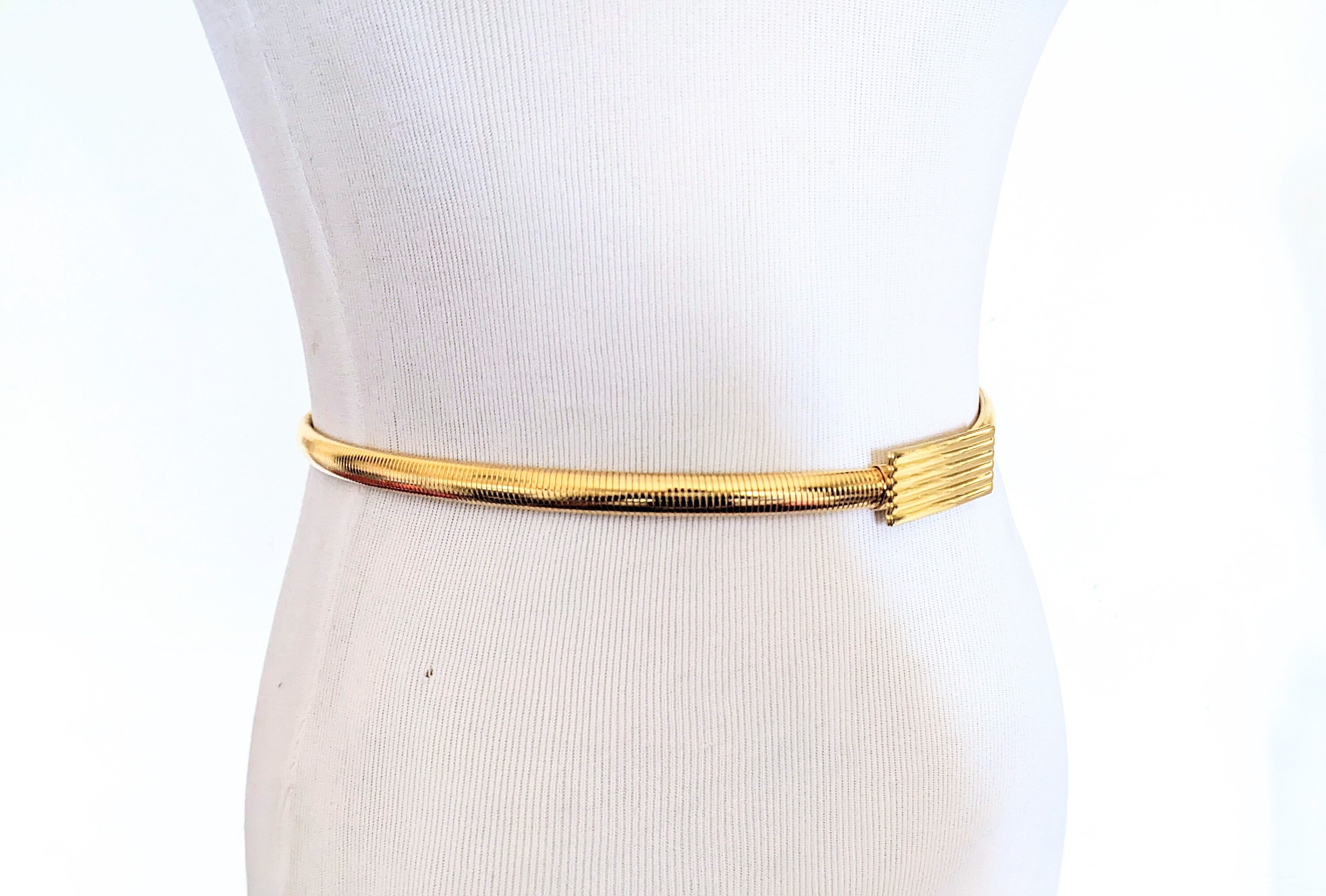 Belts & Suspenders Accessories Belts Vintage gold metal belt stretchy ...