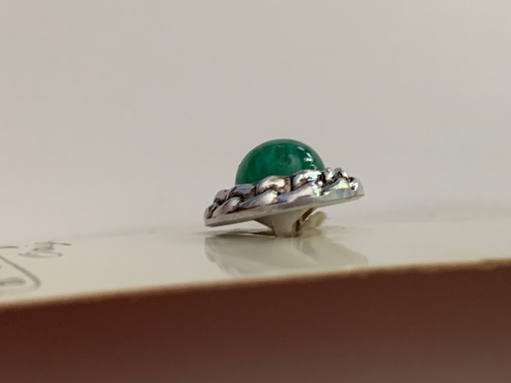 Vintage BGE Originales Green Domed Buttons With Silver Tone Rope ...