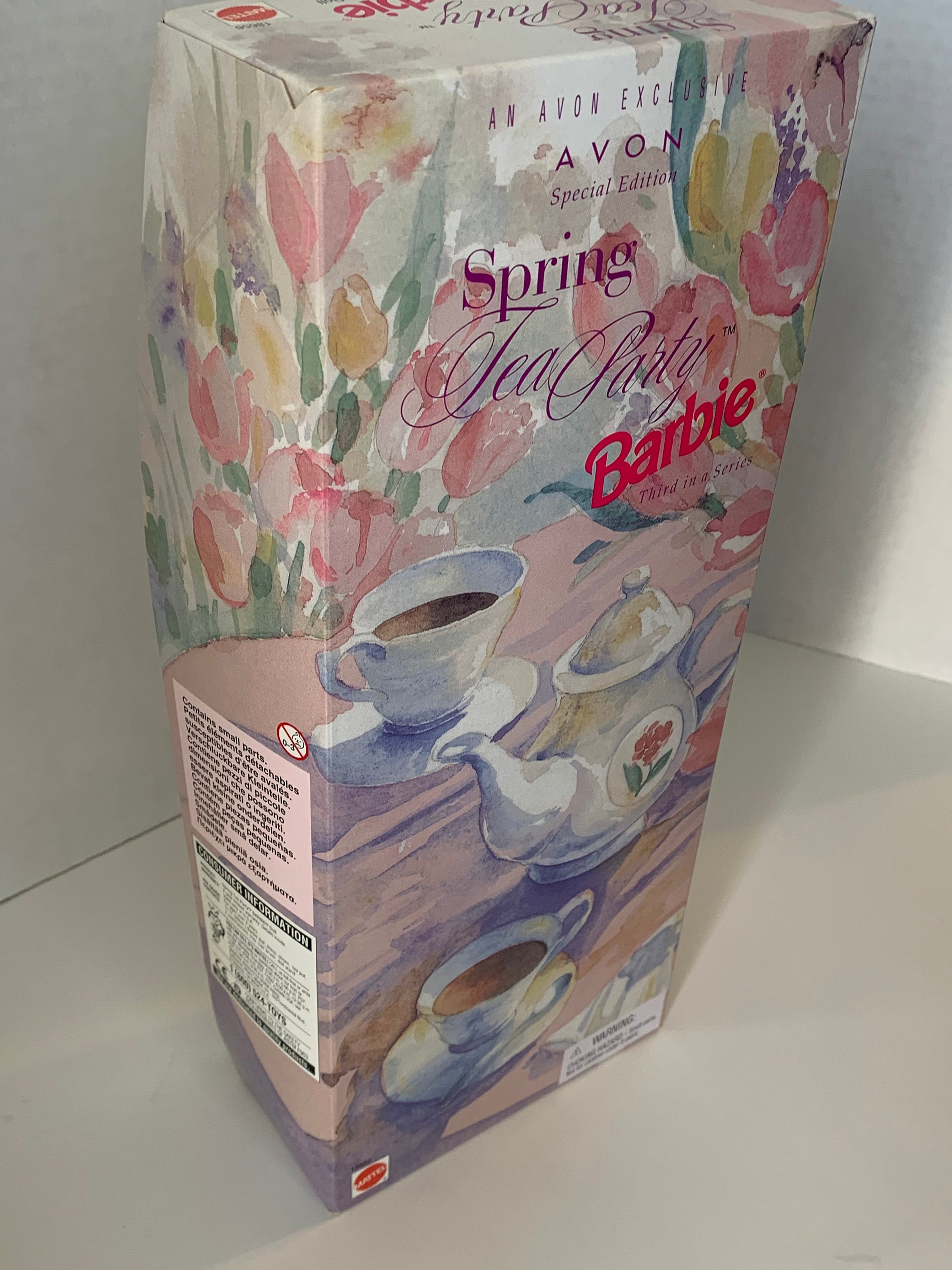 1997 Avon Spring Tea Party Barbie, Blonde Barbie, NRFB Collectible ...