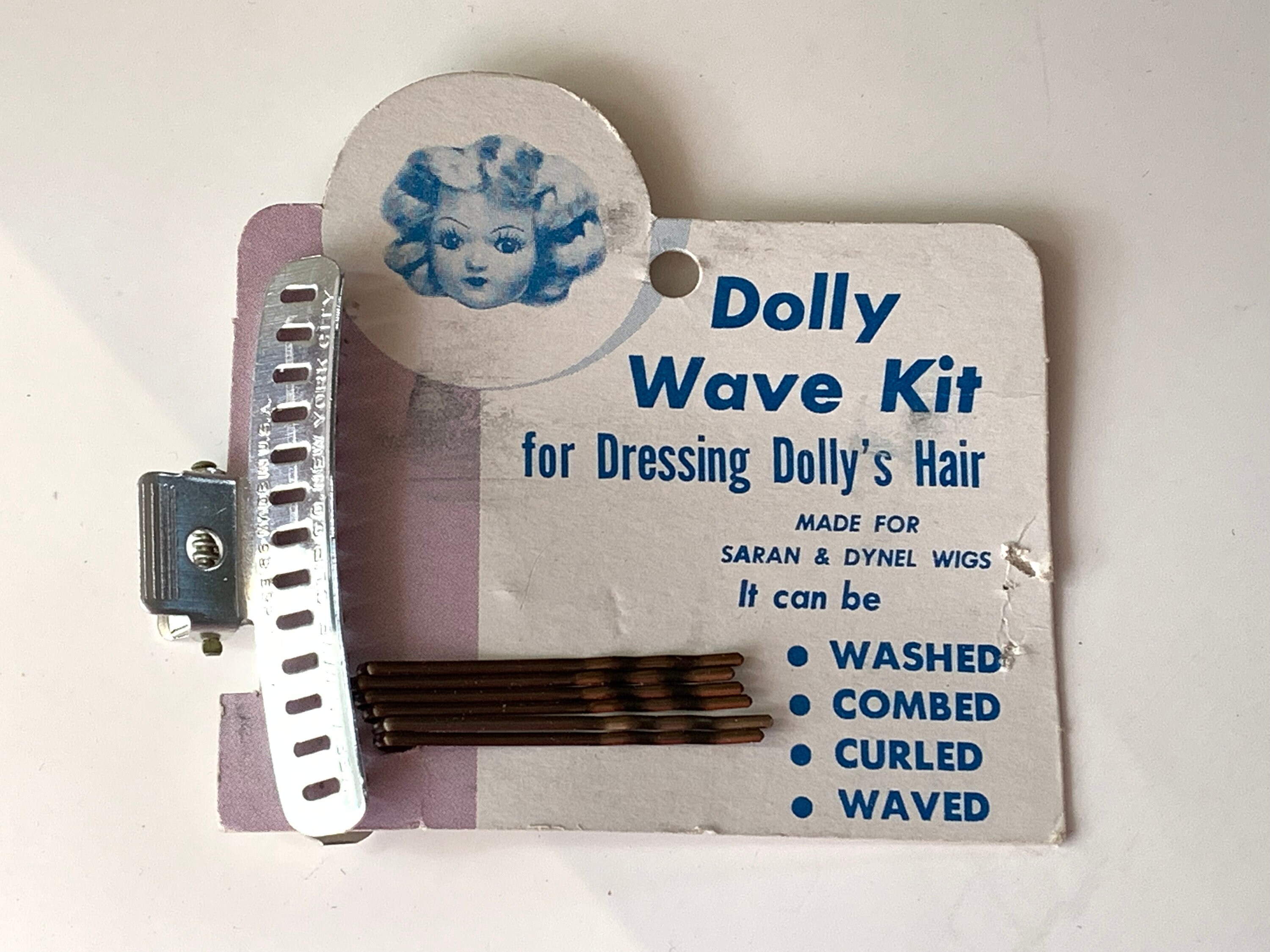 Vintage Dolly Wave Kit Clip and Bobbie Pins for Dressing Dolly's Hair ...
